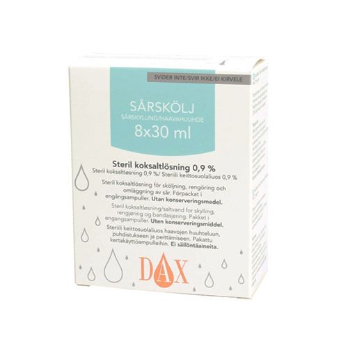 DAX Sårskylling - 8 x 30 ml | Med24.no
