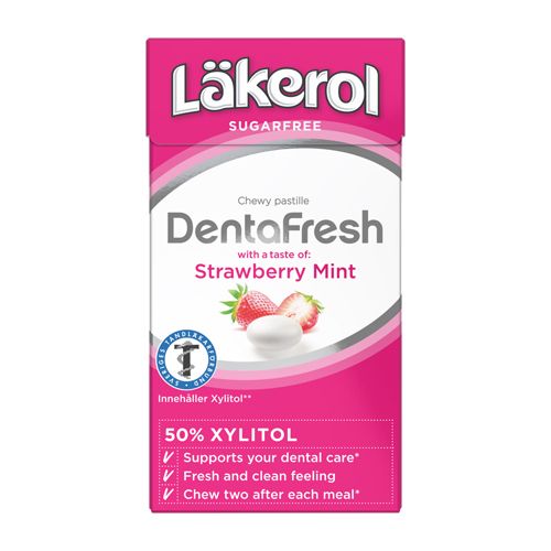 Läkerol DentaFresh - Strawberry Mint - 36 g | Med24.no