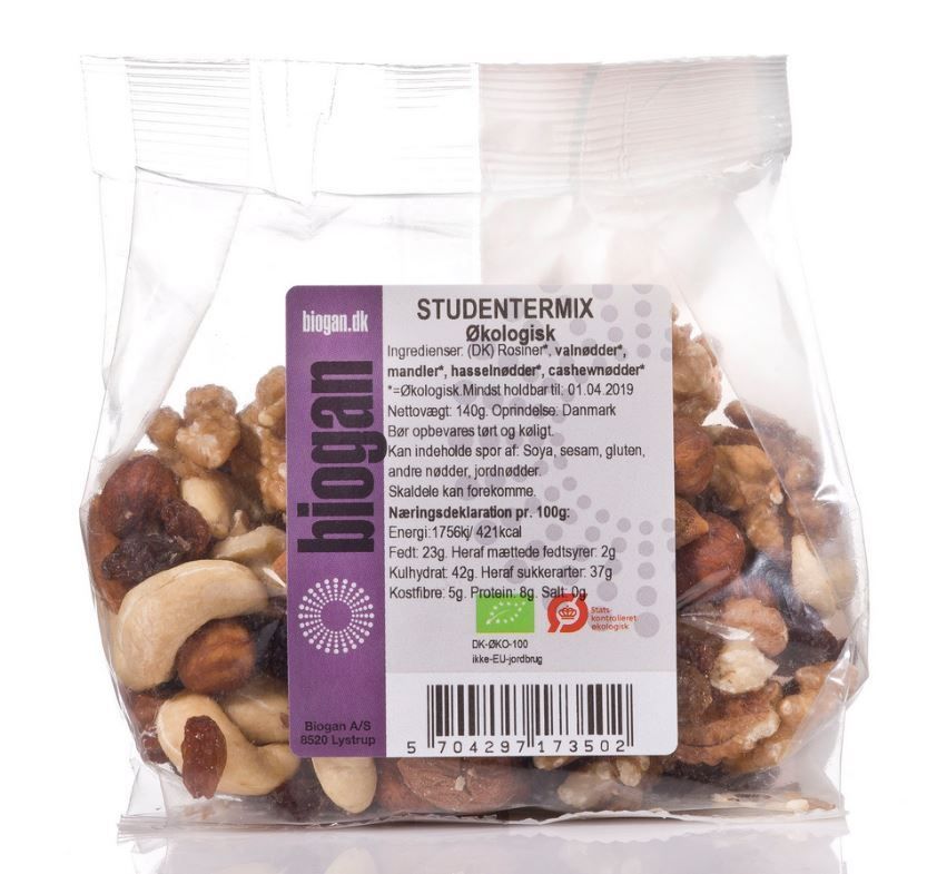 Biogan Studentmix Ø - 140 gram