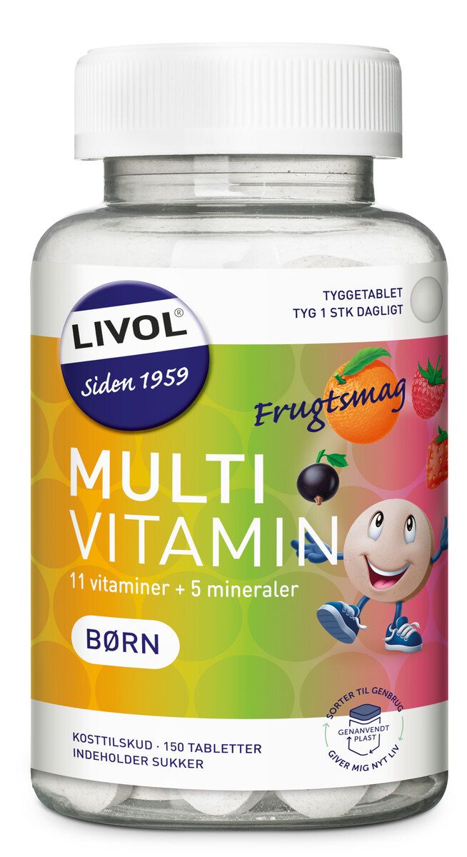 Kjøp Livol Multi Total Barn Fruktsmak - 150 stk. på Med24.no