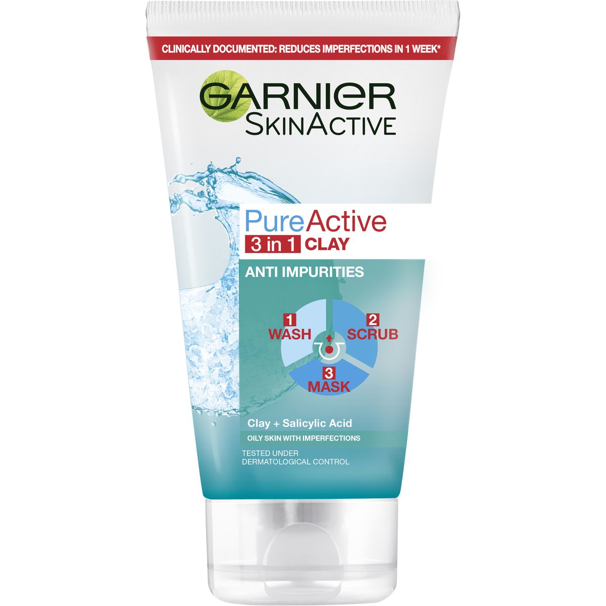 Kjøp Garnier Skin Active Pure Active 3in1 rens 150 ml hos Med24.no