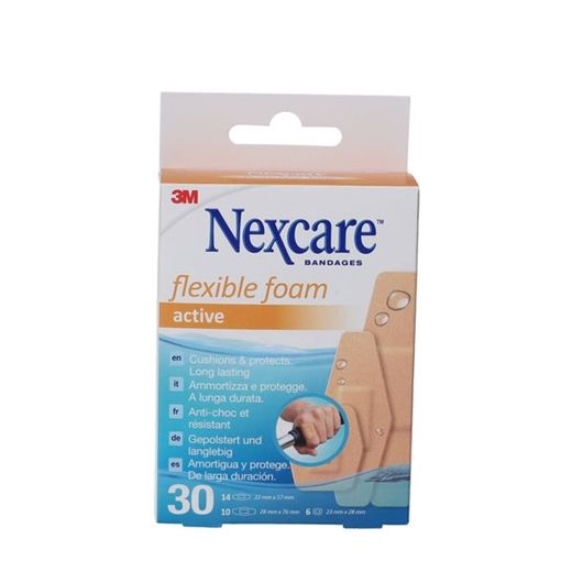 Kjøp Nexcare Active Strips 360 grader 3 str - 30 stk. på Med24.no
