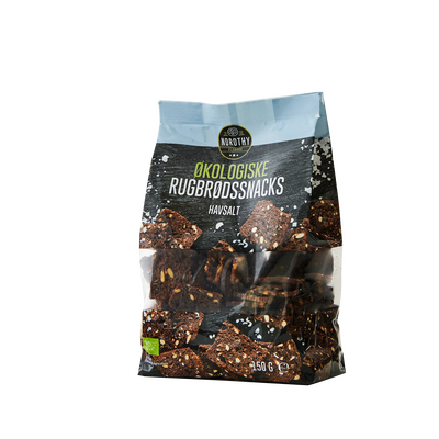 Nordthy Økologisk rugbrødssnacks m. havsalt - 150 g | Med24.no