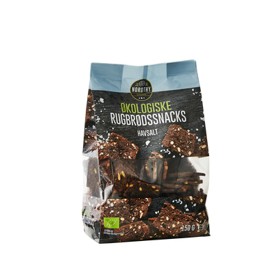 Nordthy Økologisk rugbrødssnacks m. havsalt - 150 g | Med24.no