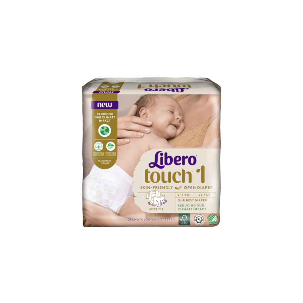 Kjøp Libero Touch 1 bleier til 2-5 kg - 22 stk.billig hos Med24.no