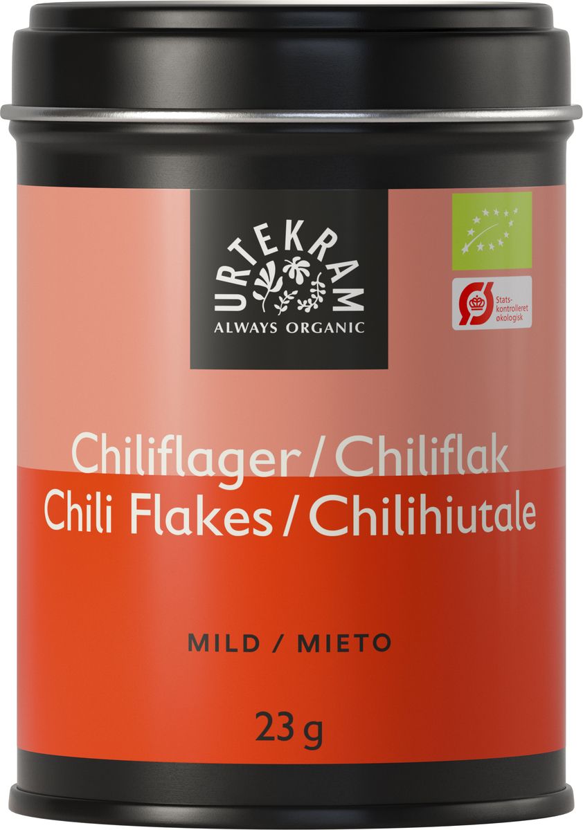 Urtekram Chili flak, økologisk - 23g - Med24.no