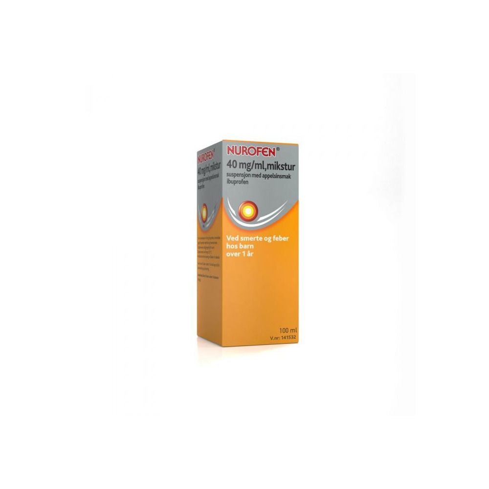 Kjøp Nurofen mikstur 40mg/ml appelsin - 100 ml hos Med24.no
