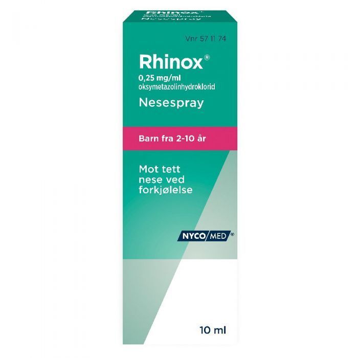 Kjøp Rhinox nesespray 0,25mg - 10 ml hos Med24.no