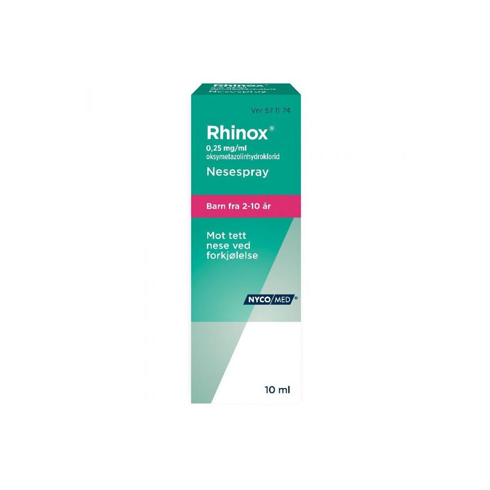 Kjøp Rhinox nesespray 0,25mg - 10 ml hos Med24.no
