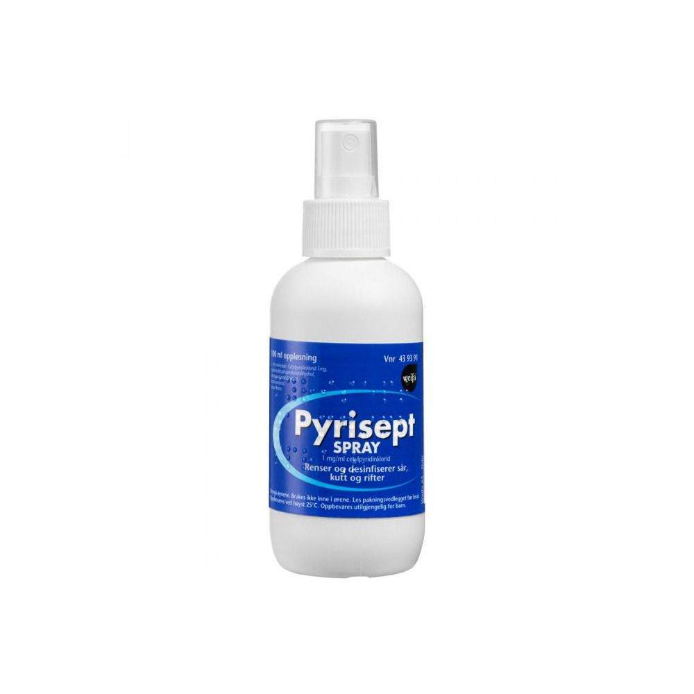 Kjøp Pyrisept oppløsning 1mg/ml spray - 100 ml hos Med24.no