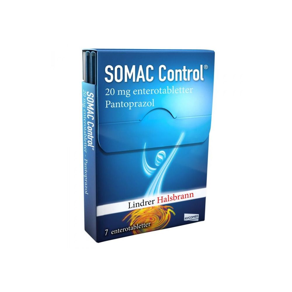 Kjøp Somac Control 20 mg enterotabletter - 7 stk hos Med24.no