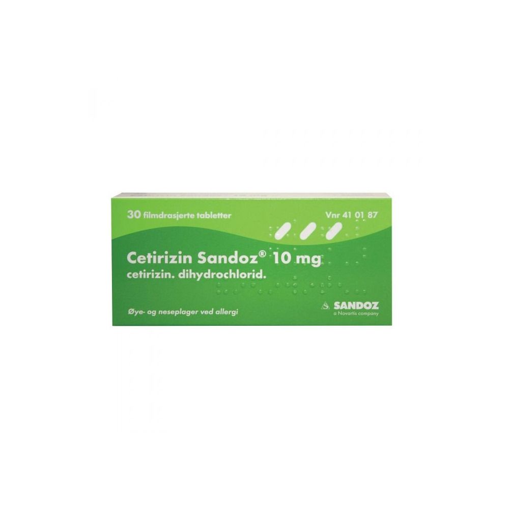 Kjøp Cetirizin Sandoz tabletter 10 mg hos Med24
