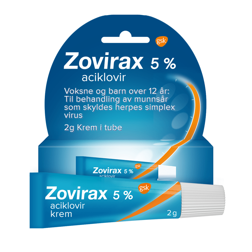 Kjøp Zovirax krem 5% - 2 g. hos Med24.no