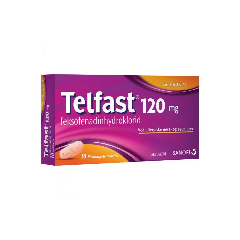Kjøp Telfast tabletter 120mg - 10 stk. hos Med24.no