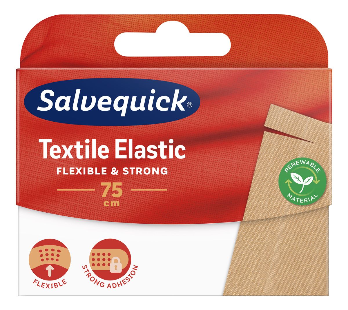 Kjøp SalvequickMED Textile Elastic Plaster - 6x75 cm på Med24.no