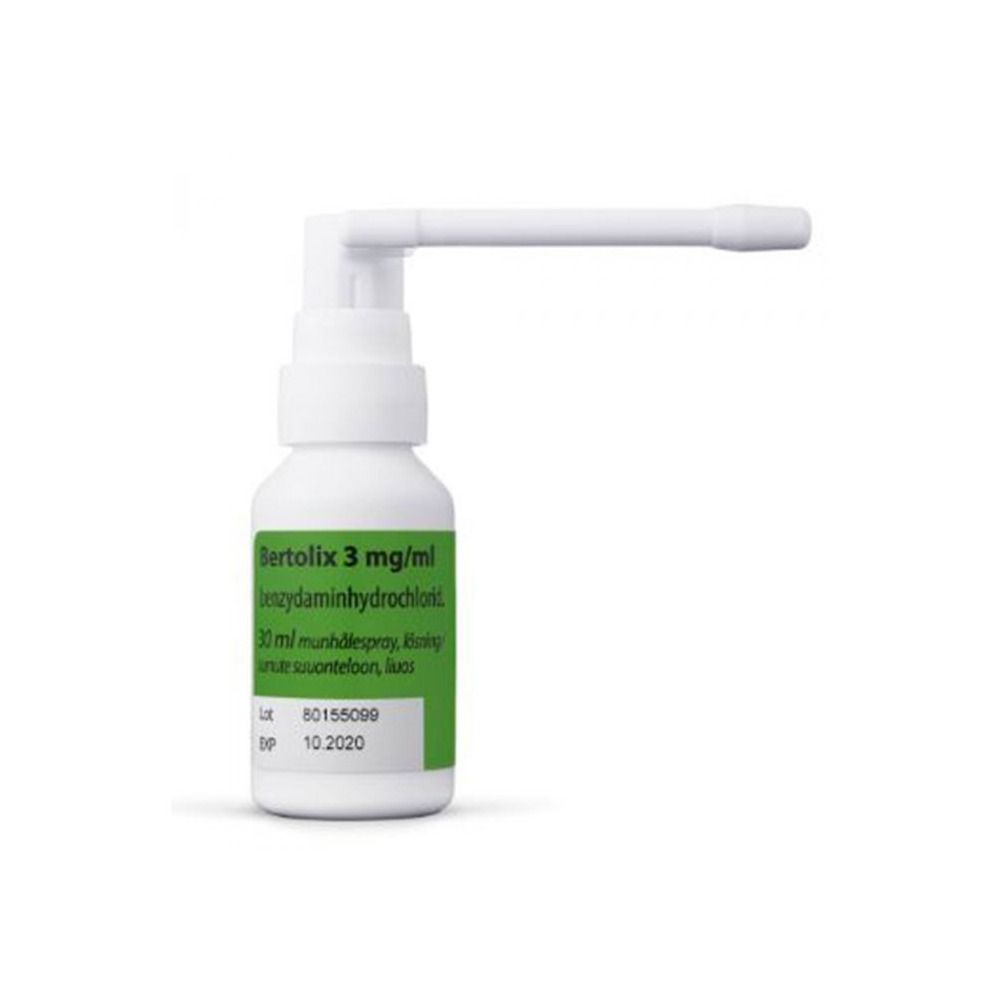 Kjøp Bertolix munnspray 3 mg/ml hos Med24.no