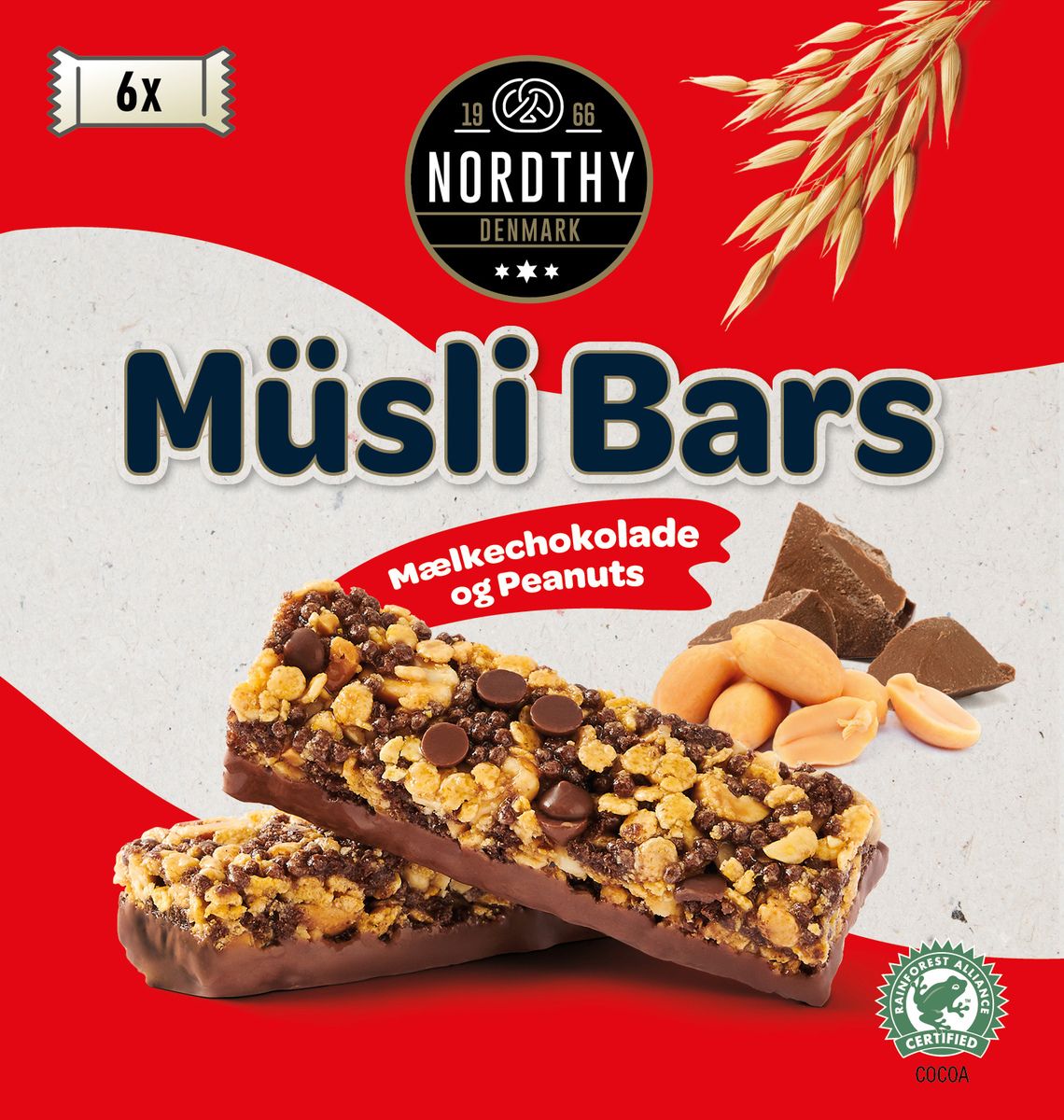 Nordthy Müsli Bar, peanøtter og melkesjokolade | Med24.no
