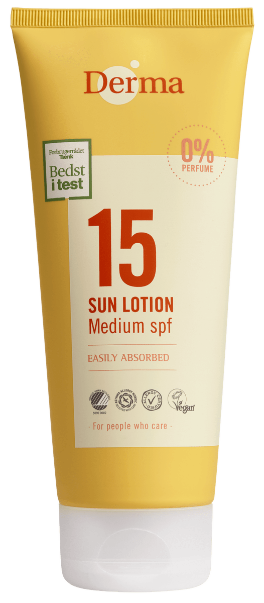 Kjøp Derma Solkrem SPF15 - 200ml på Med24.no