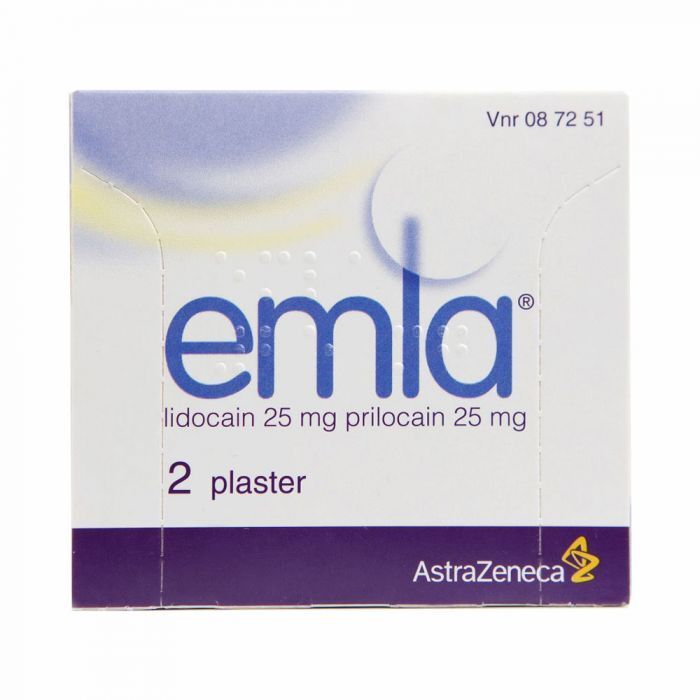 Kjøp Emla medisin plaster 25/25mg 2 stk hos Med24.no