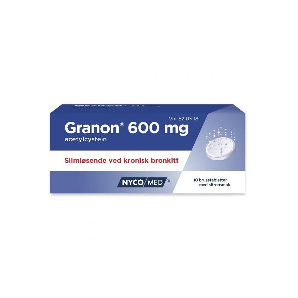 Kjøp Granon brusetabletter 600mg hos Med24.no