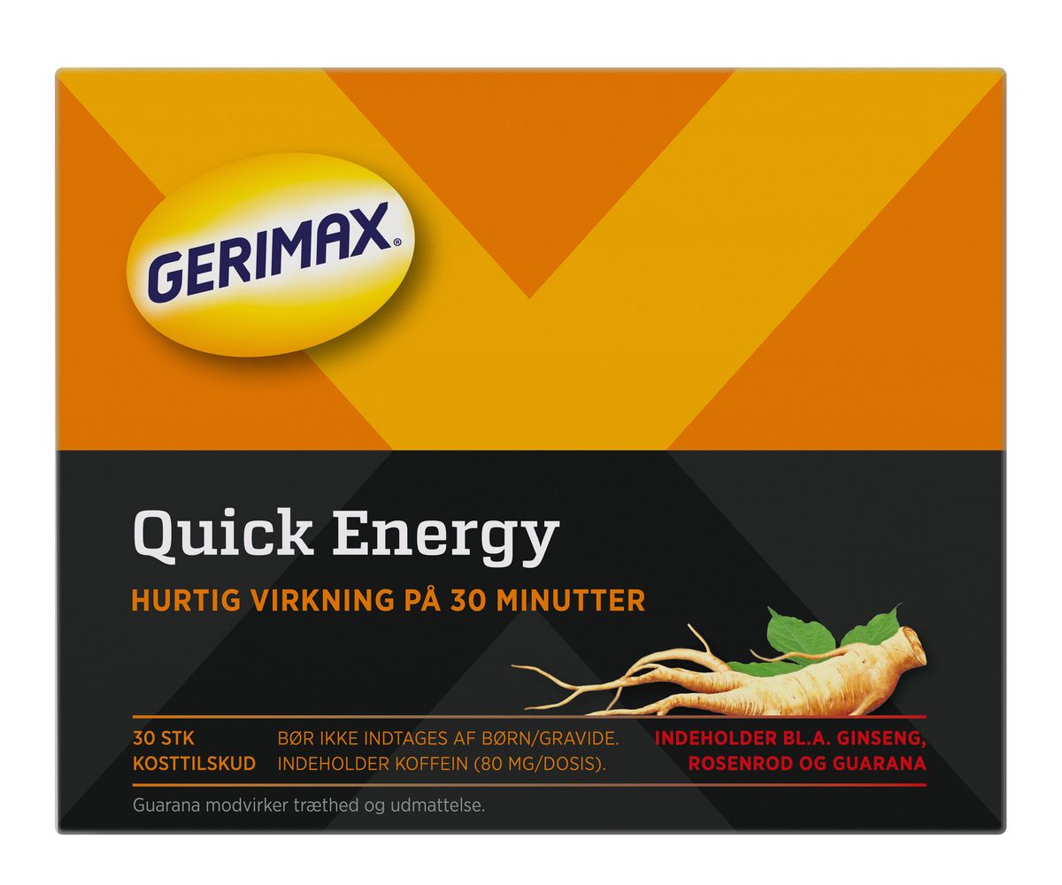 Kjøp Gerimax Quick Energy - 30 tabl. hos Med24.no