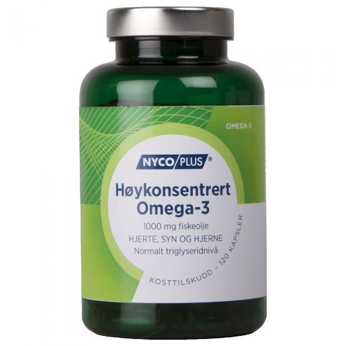 Nycoplus høykonsentrert omega-3 kapsler 1000mg- 120 stk - Alltid lave ...