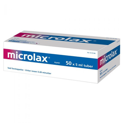 Kjøp Microlax rektalvæske (klyster) - 50x5ml hos Med24.no