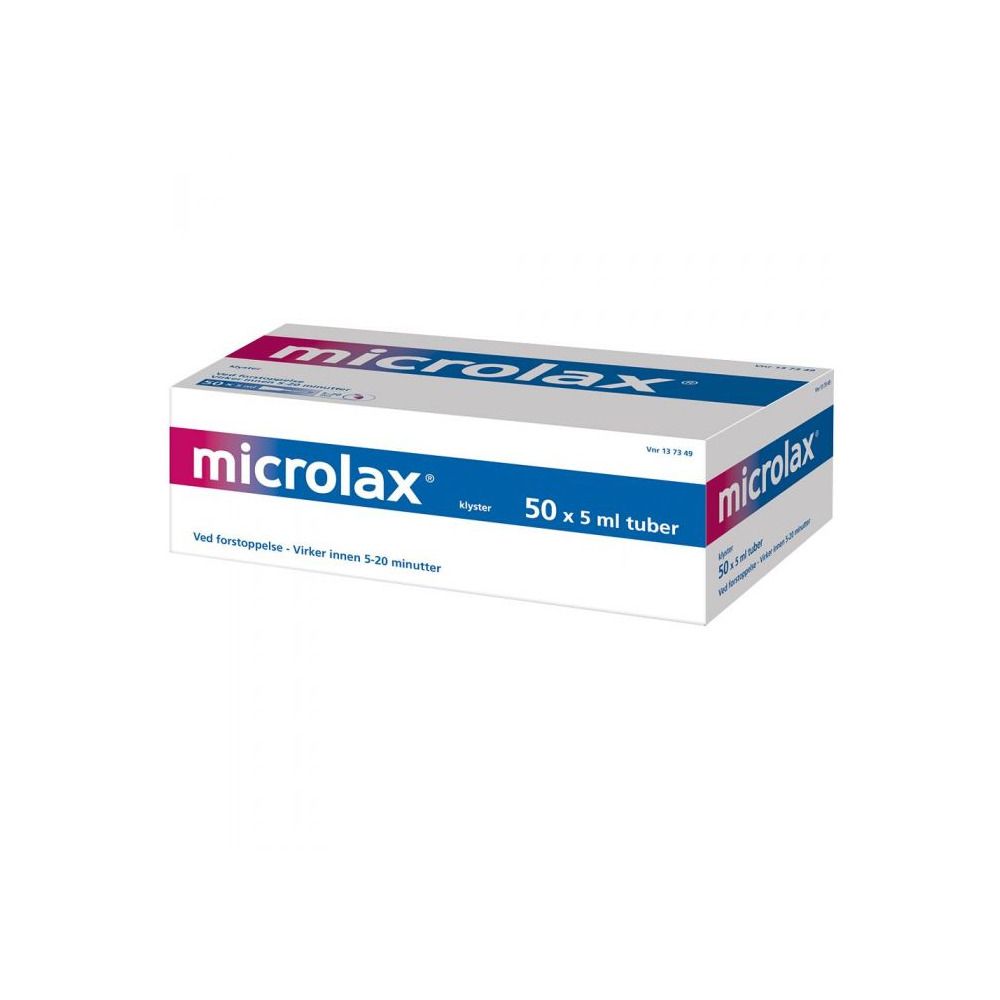 Kjøp Microlax rektalvæske (klyster) - 50x5ml hos Med24.no