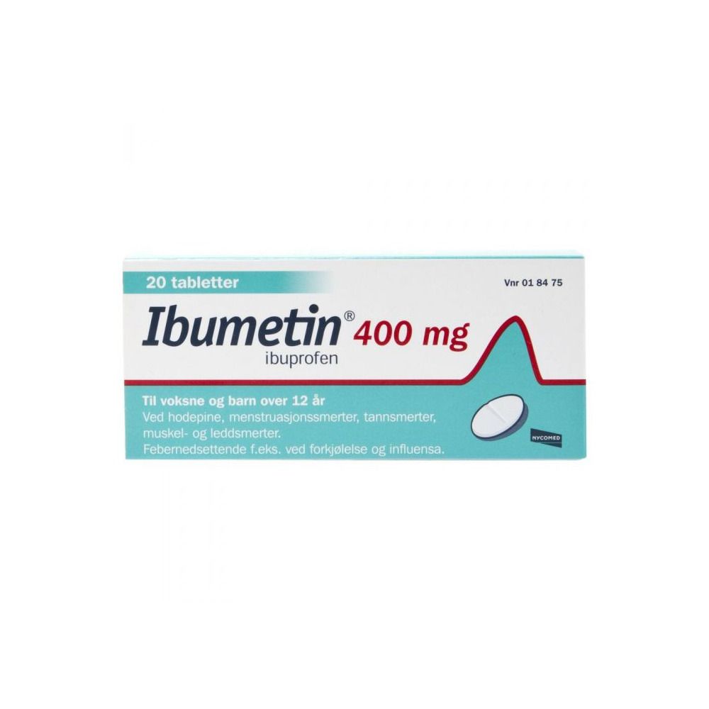 Kjøp Ibumetin tab 400mg - 20 stk hos Med24.no