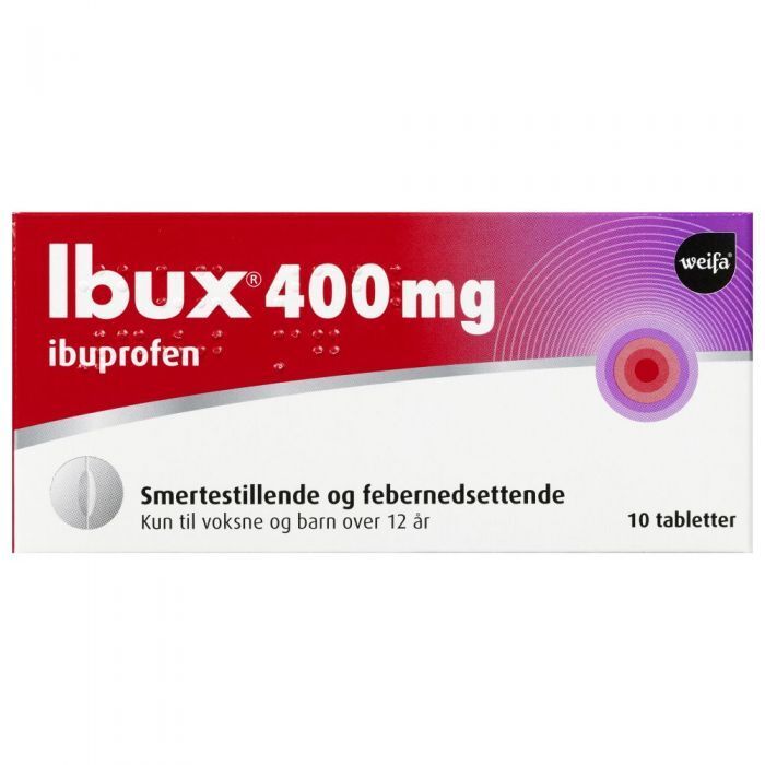 Kjøp Ibux tabletter 400mg - 10 tabletter hos Med24.no