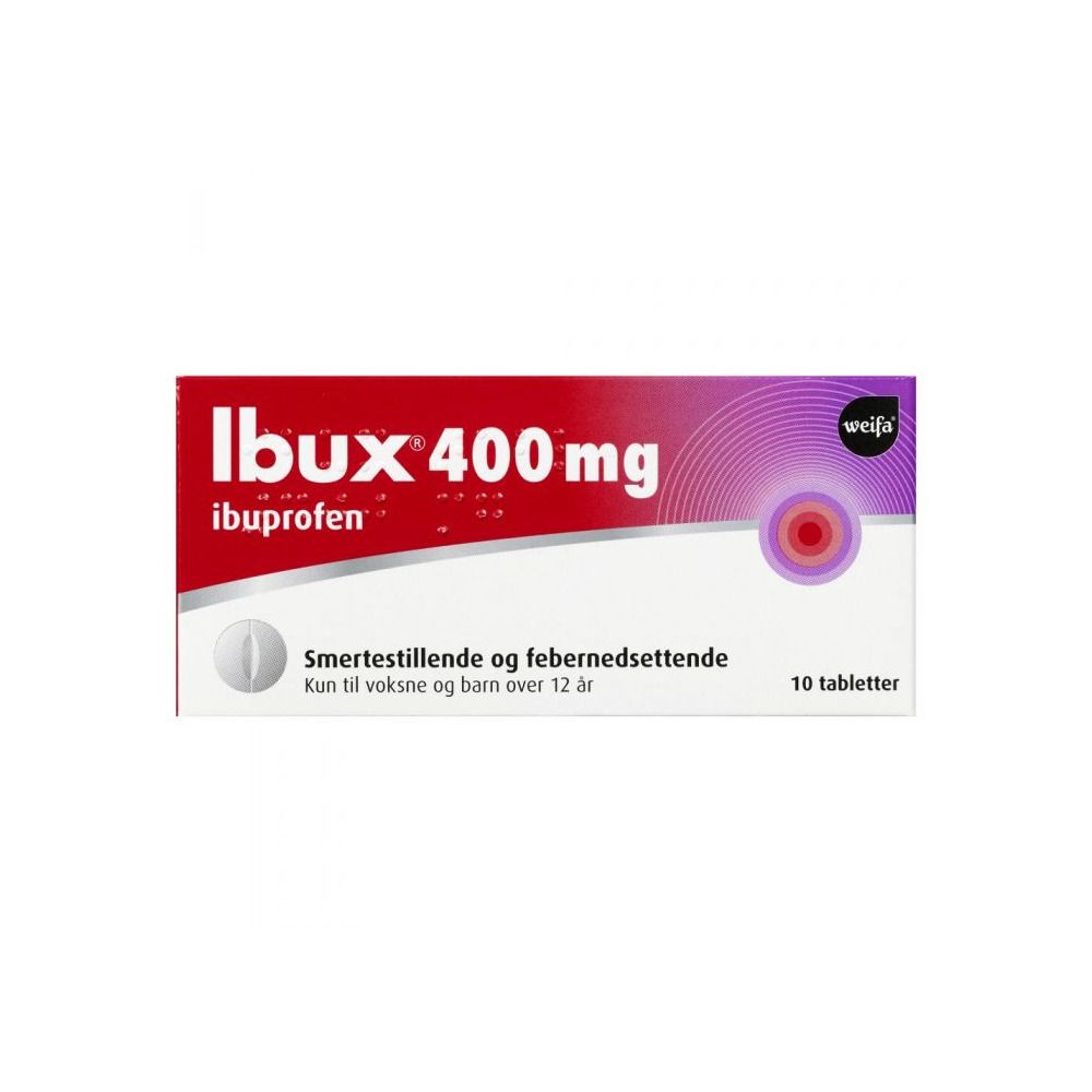 Kjøp Ibux tabletter 400mg - 10 tabletter hos Med24.no
