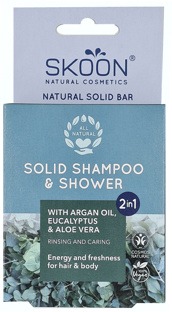 Kjøp Skoon Solid sjampo og dusj 2 i 1 - 90 g. På Med24.no