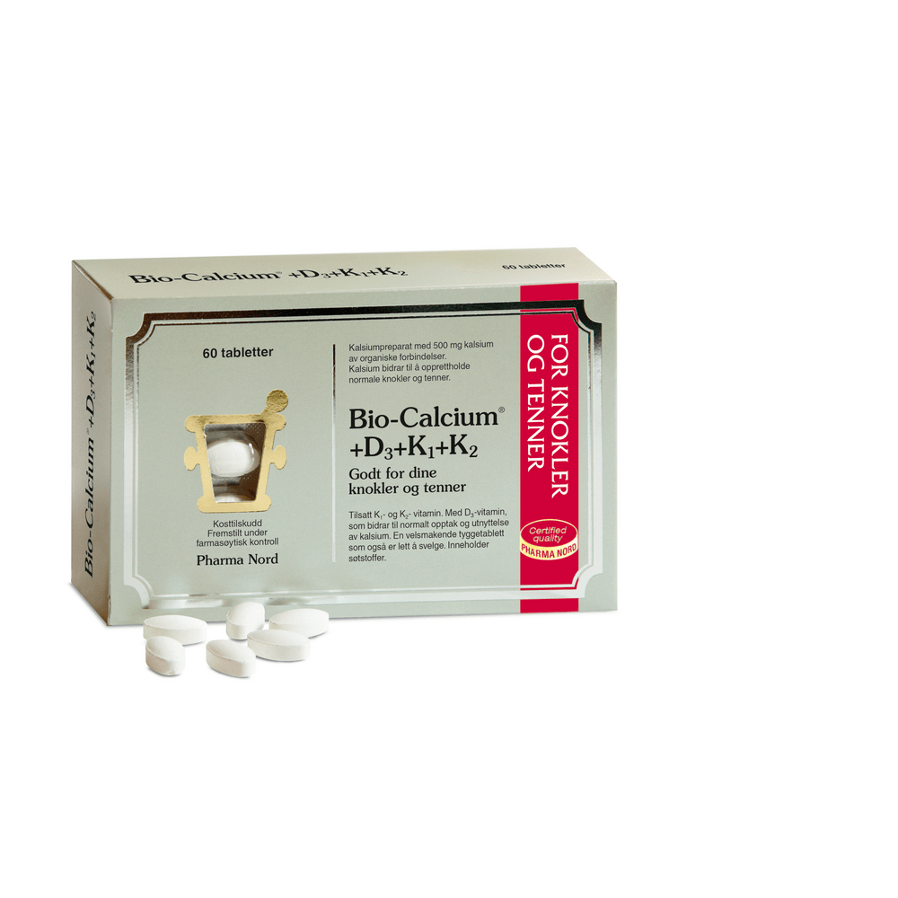 Kjøp Bio-Calcium+D3+K1+K2 - 60 tabl. billig hos Med24.no