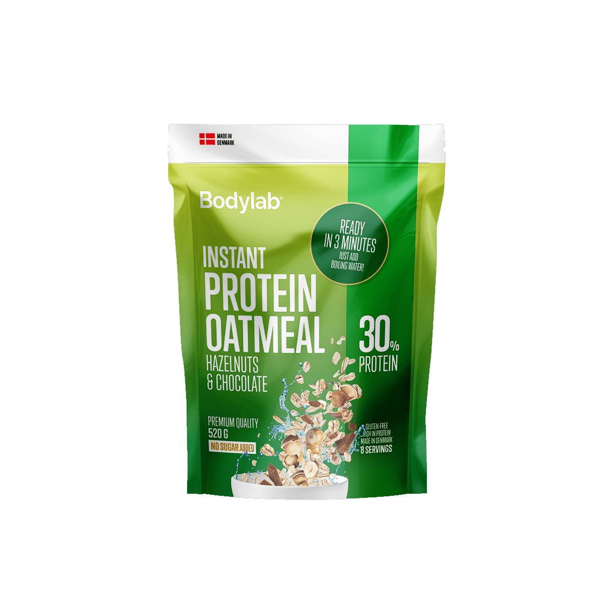 Kjøp Bodylab Instant Protein Oatmeal Hazelnuts & Chocolate | Med24.no