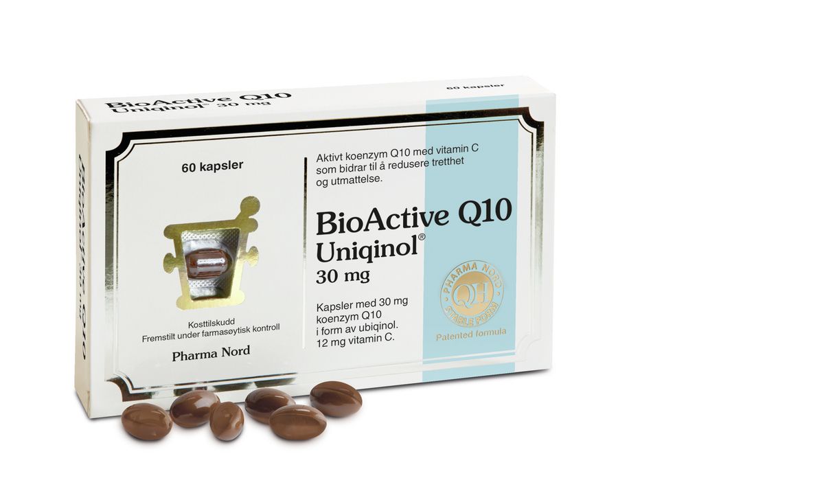 Kjøp BioActive Q10 Uniqinol 30 mg - 60 kaps. hos Med24.no
