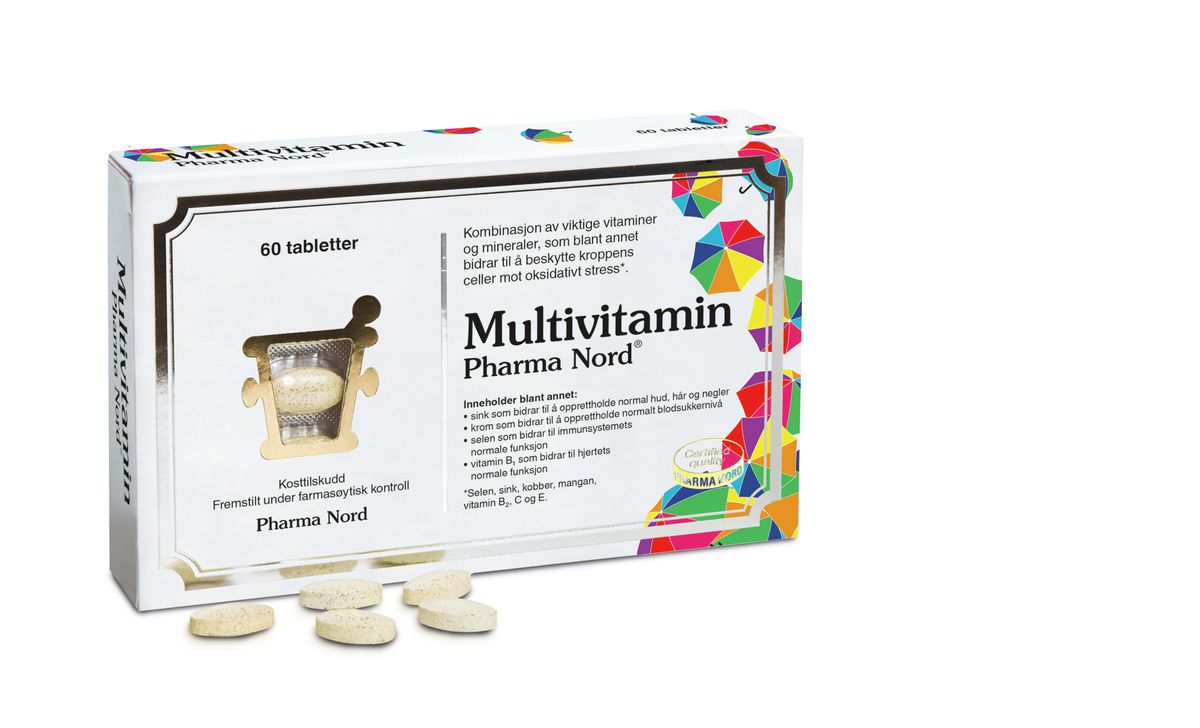 Kjøp Multivitamin, 60 tabletter, billig hos Med24.no
