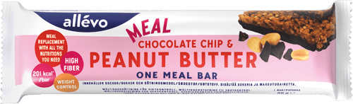 Kjøp Allévo One Meal Bar Chocolate Chip & Peanut Butter - hos Med24