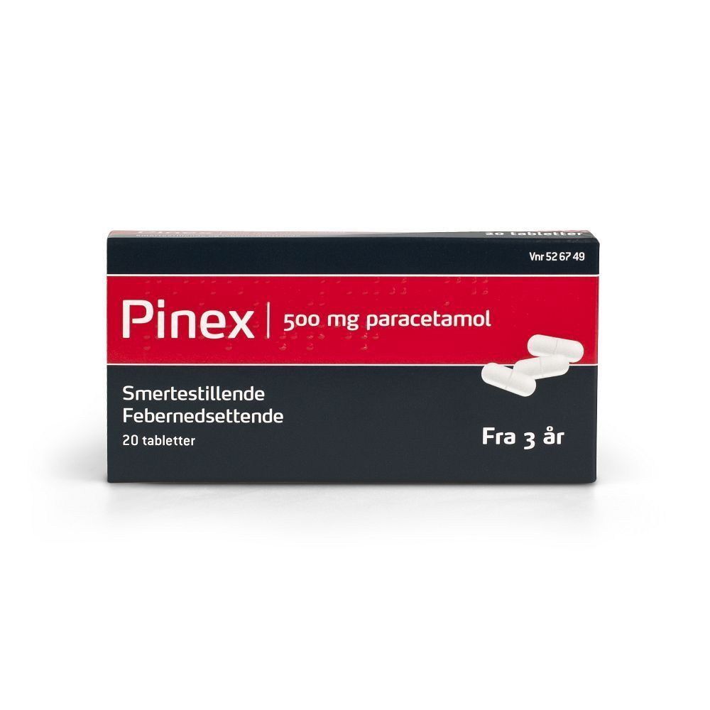 Pinex tabletter 500 mg - 20 stk | Med24.no