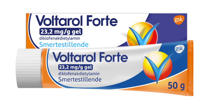 Kjøp Voltarol Forte gel 23,2mg/g - 50 g på Med24.no