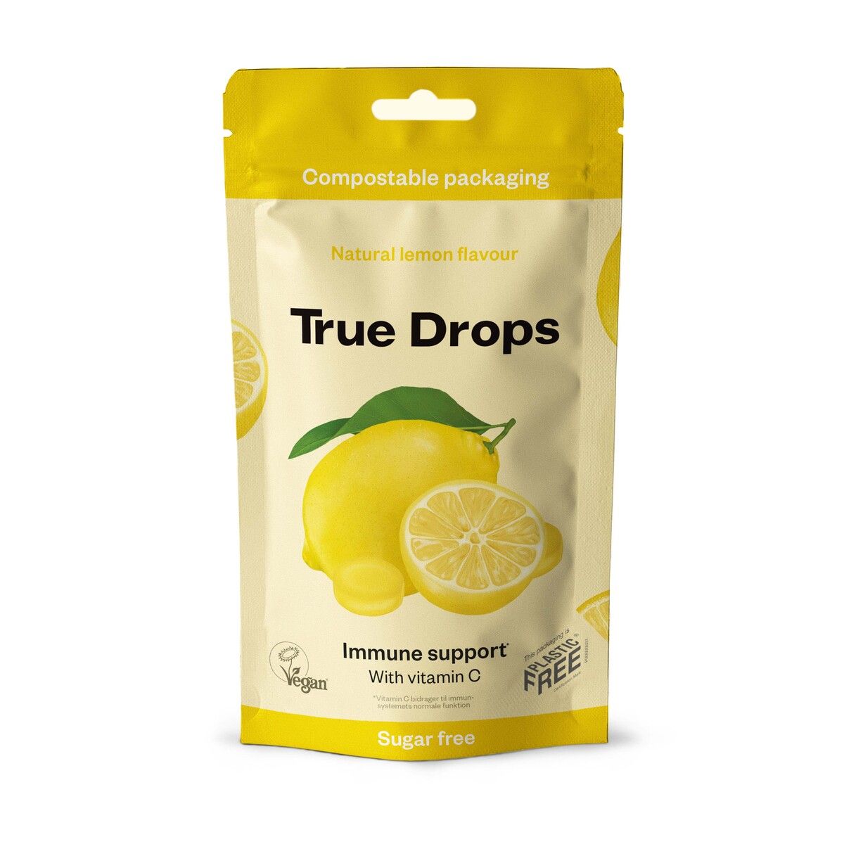 Kjøp True Drops Sugetabletter Sitron - 70g billig hos Med24.no