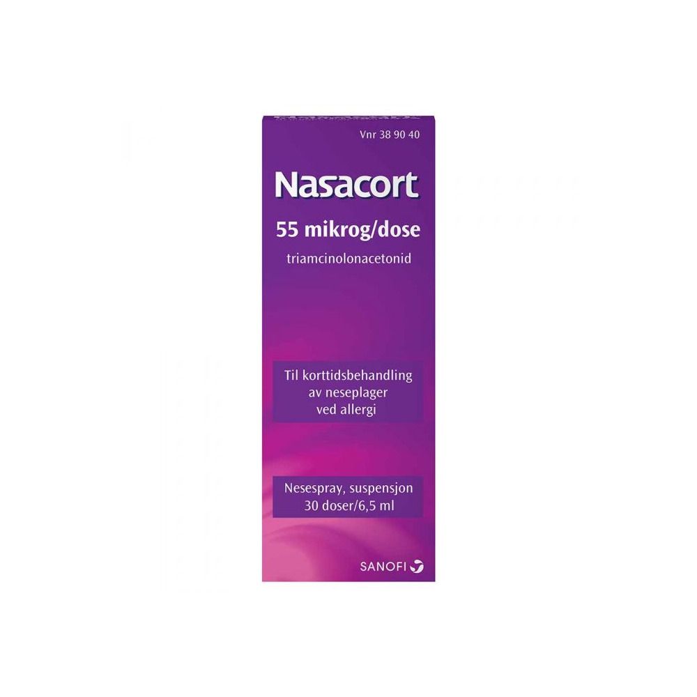 Kjøp Nasacort nesespray 55mcg/dose hos Med24.no