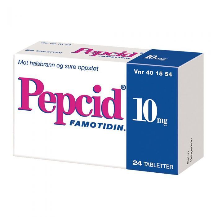Kjøp Pepcid tabletter 10mg hos Med24.no