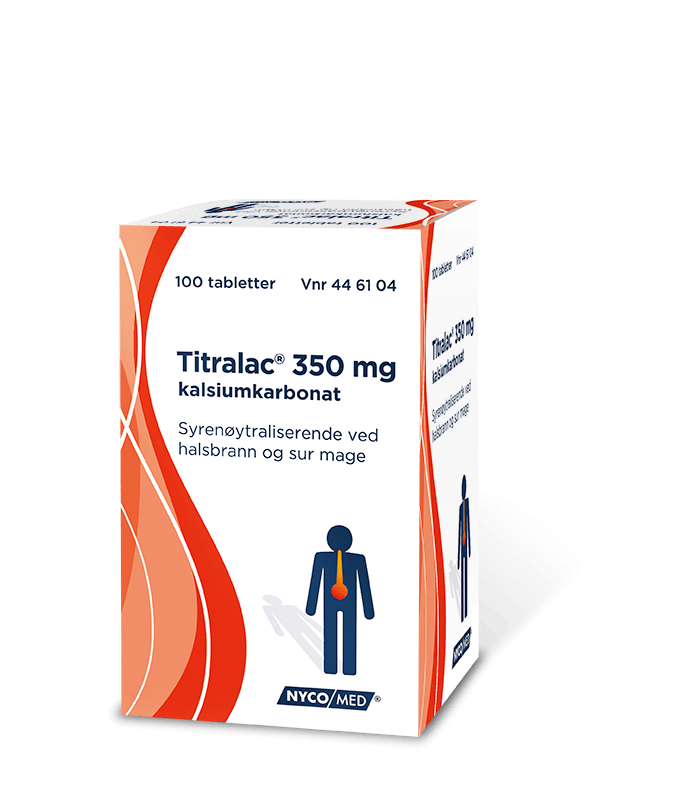 Kjøp Titralac tabletter 350mg - 100 stk hos Med24.no