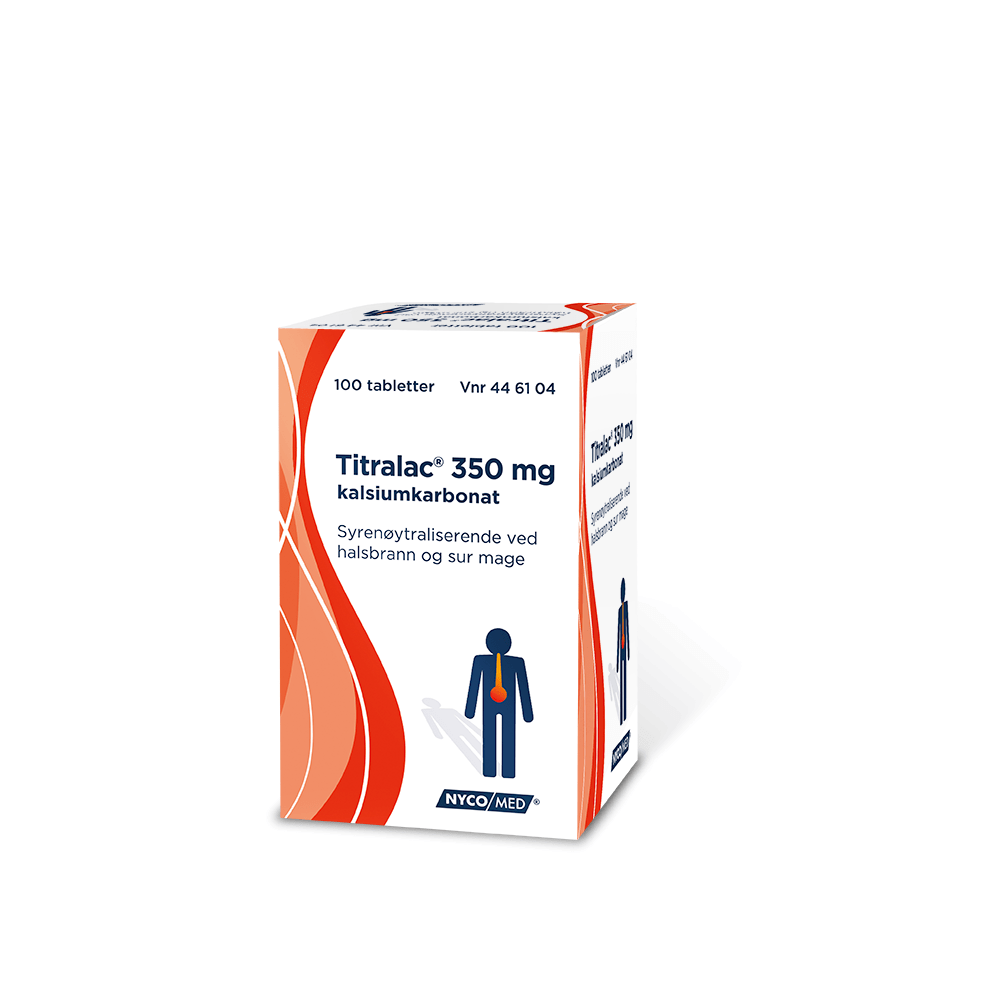 Kjøp Titralac tabletter 350mg - 100 stk hos Med24.no