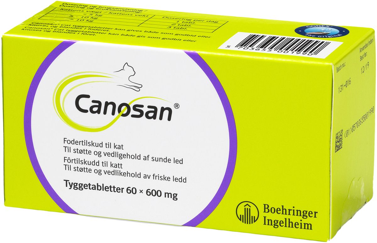 Canosan Til Katt 600 mg - 60 tabl. - Alltid lave priser på med24.no