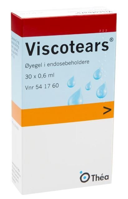 Kjøp Viscotears øyegel 2 mg/g - 30 x 0,6 ml hos Med24.no