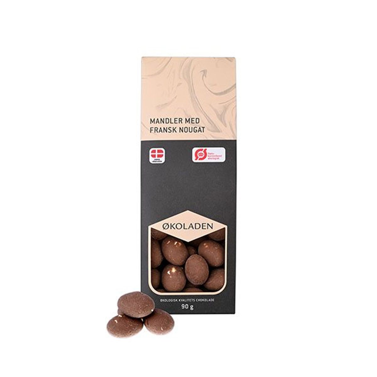 Økoladen Mandler m. Fransk Nougat Ø - 90 g | Med24.no