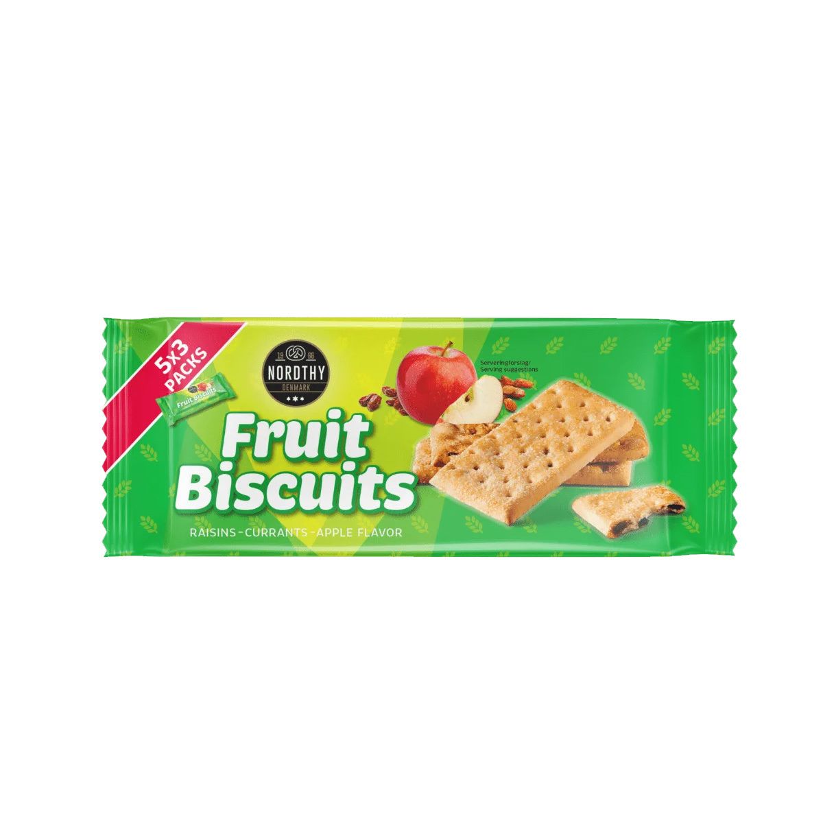 Nordthy Fruit Biscuits Apple - 218 g | Med24.no