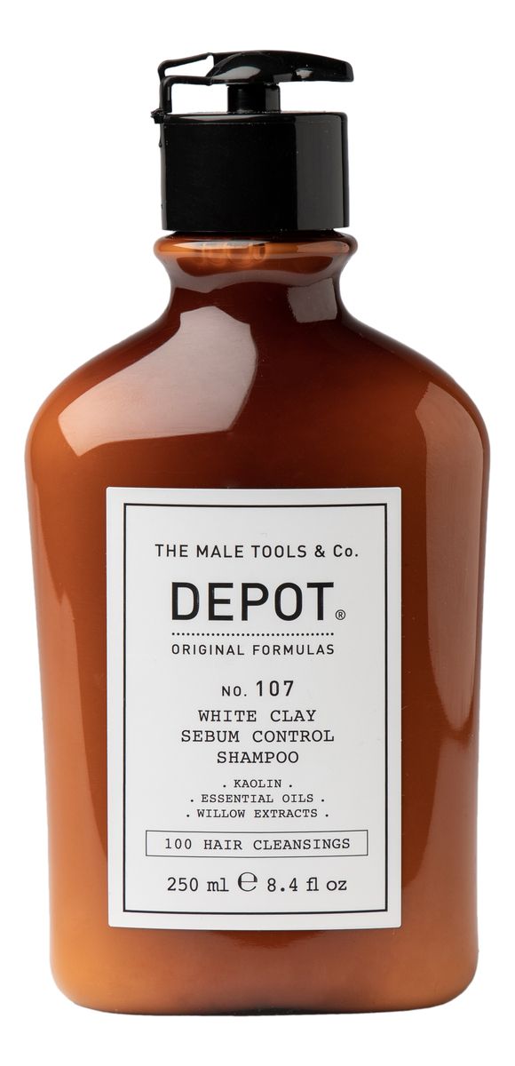 Depot 107 Hvit leire Sebum Control Shampoo - 250 ml | Med24.no