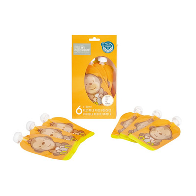 Kjøp Fill n Squeeze Refill Baby Food Pouches Monkey - 6 stk. hos Med24.no